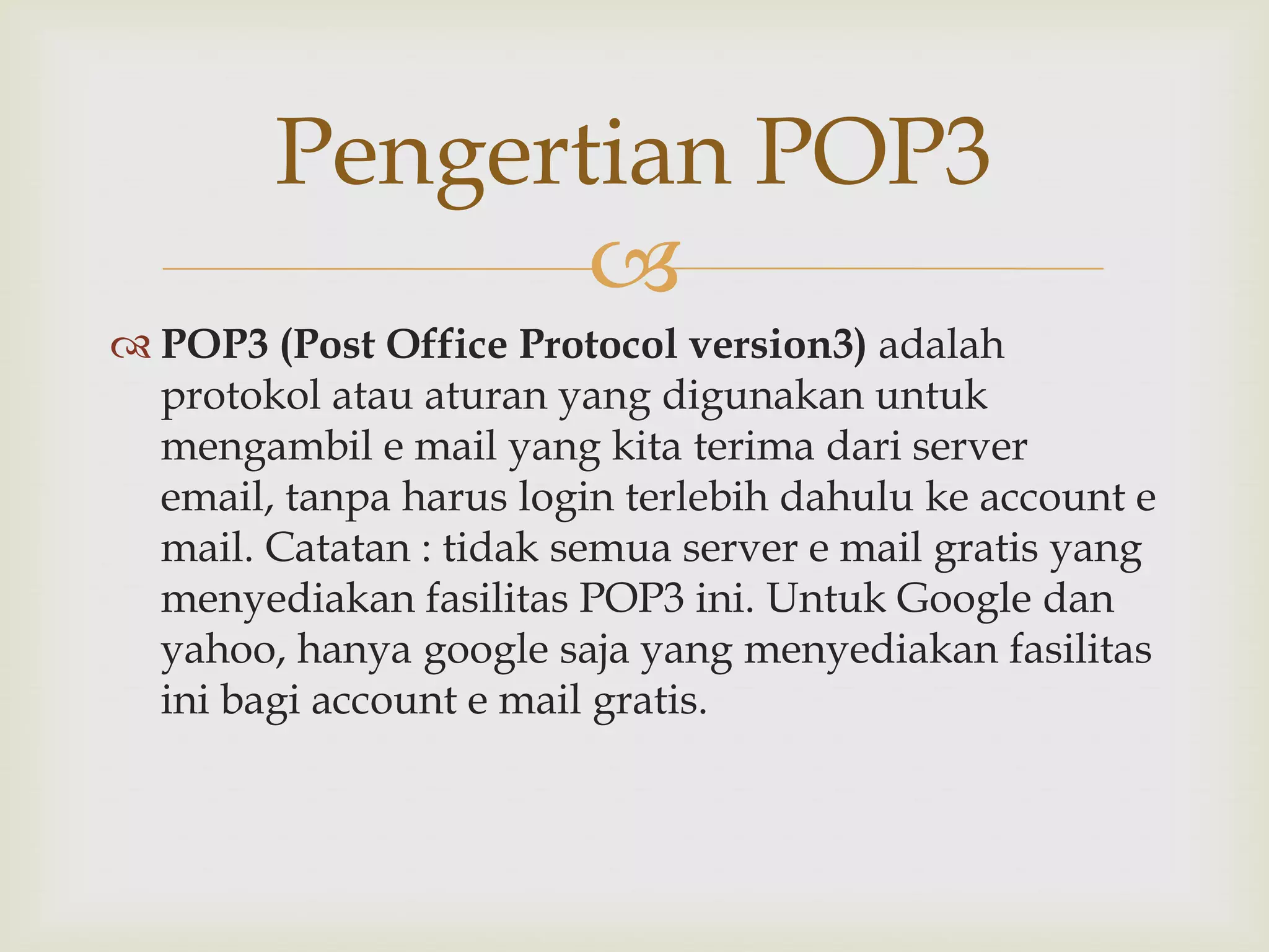 Smtp,pop3 & imap | PPTX