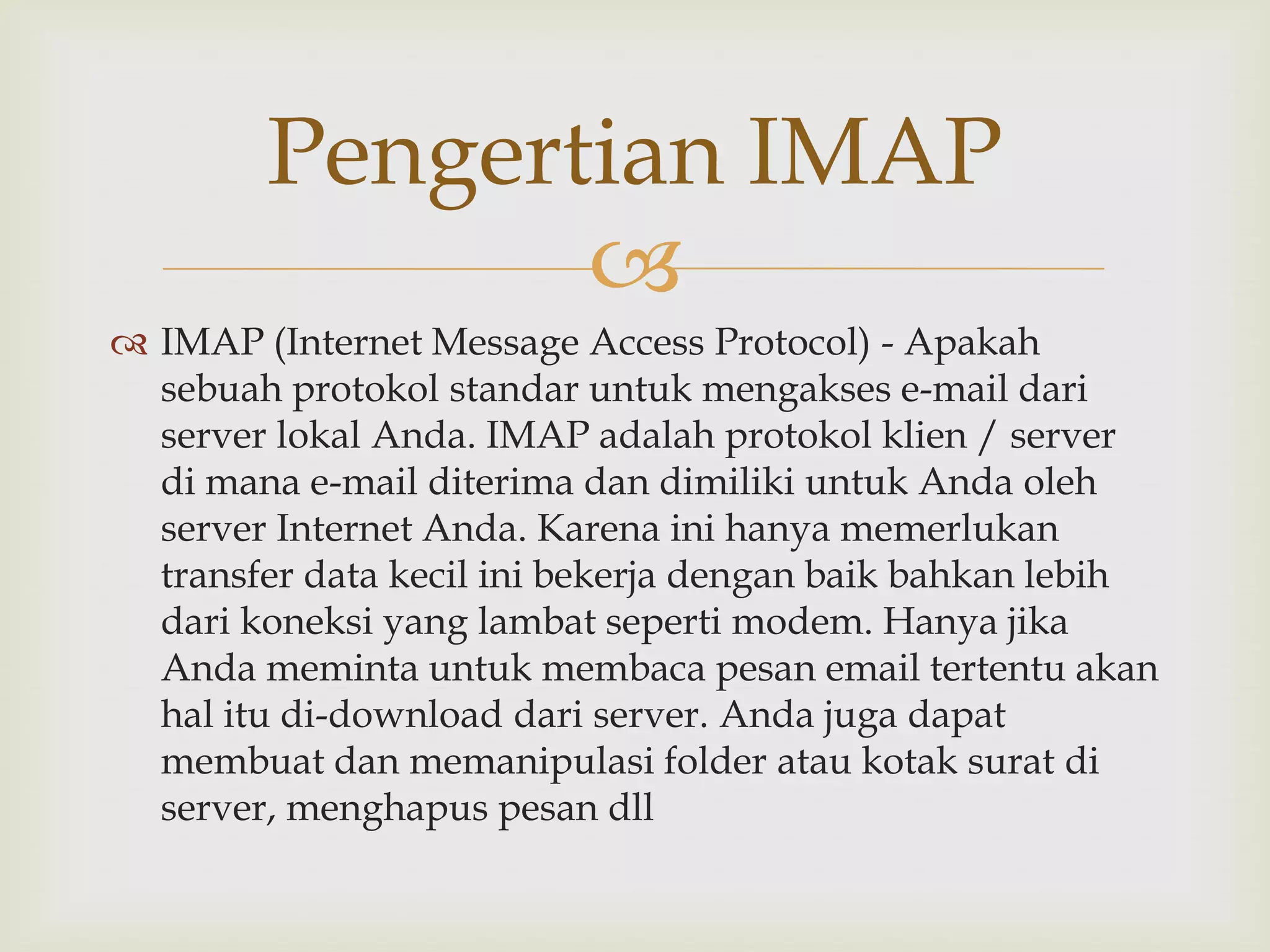 Smtp,pop3 & imap | PPTX