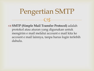 Smtp,pop3 & imap | PPTX