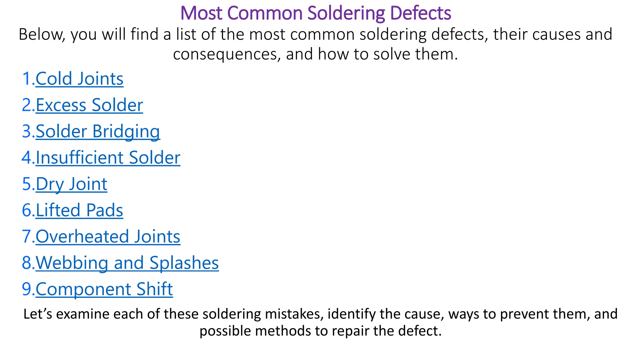 SMT SOLDERING DEFECTS VS SOLUSIONS PPT.pptx