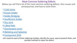 SMT SOLDERING DEFECTS VS SOLUSIONS PPT.pptx