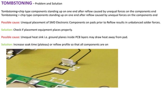 SMT SOLDERING DEFECTS VS SOLUSIONS PPT.pptx | Jewelry Making | Arts and ...