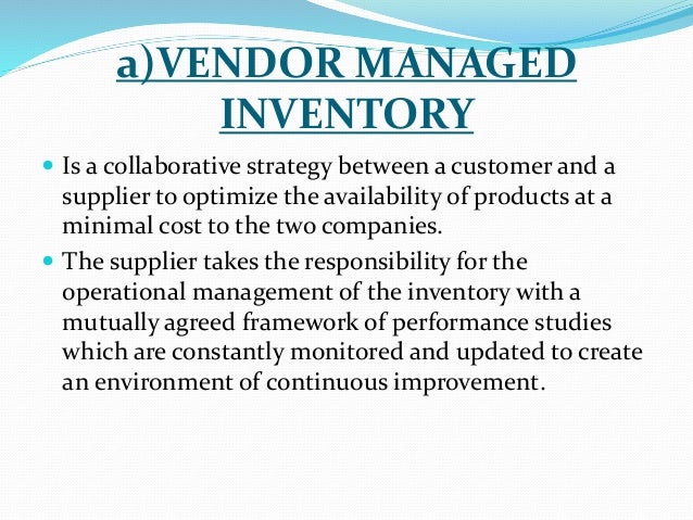 vendor managed inventory