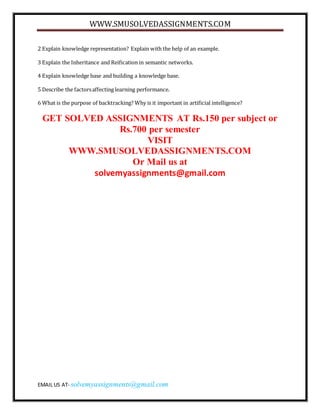 SMU bscit sem 6 fall 2014 assignments | PDF