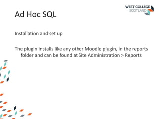 Running SQL Queries on the Moodle Database | PPTX