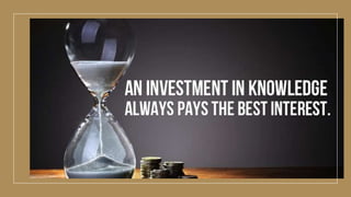 The 7 benefits of a good Education (E-D-U-C-A-T-E) | PPTX