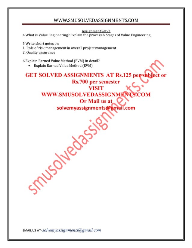 Smu mba sem 2 spring 2017 assignments | DOCX