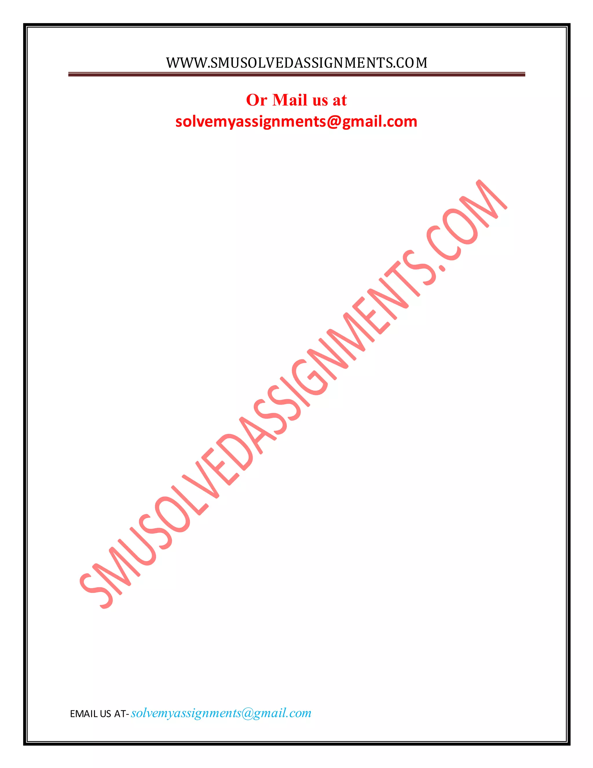 SMU mba sem 3 om fall 2014 assignments | PDF