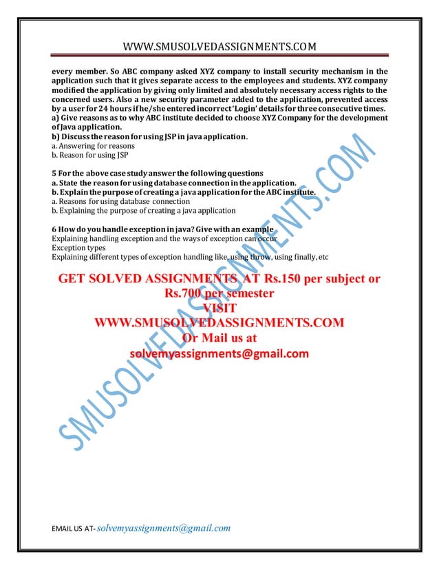 SMU mba sem 4 mis fall 2014 assignments | PDF