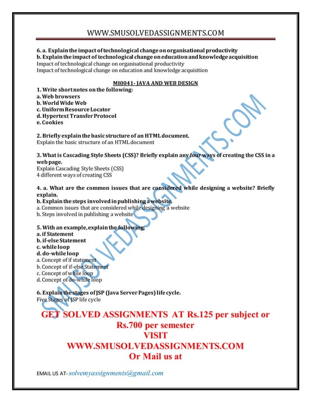 Smu mba sem 4 mis fall 2016 assignments | DOCX