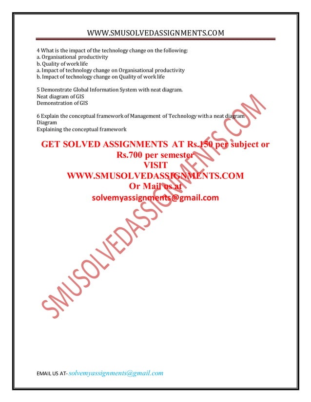 Smu mba sem 4 om winter 2014 assignments | DOCX