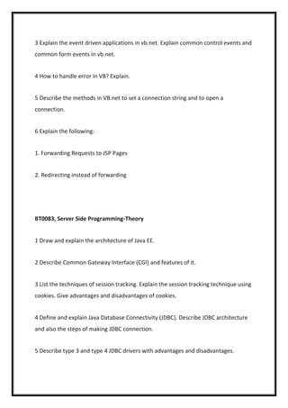 Smu bsc it Spring 2014 solved assignments | DOCX