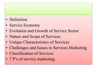 SERVICES MARKETING | PPTX