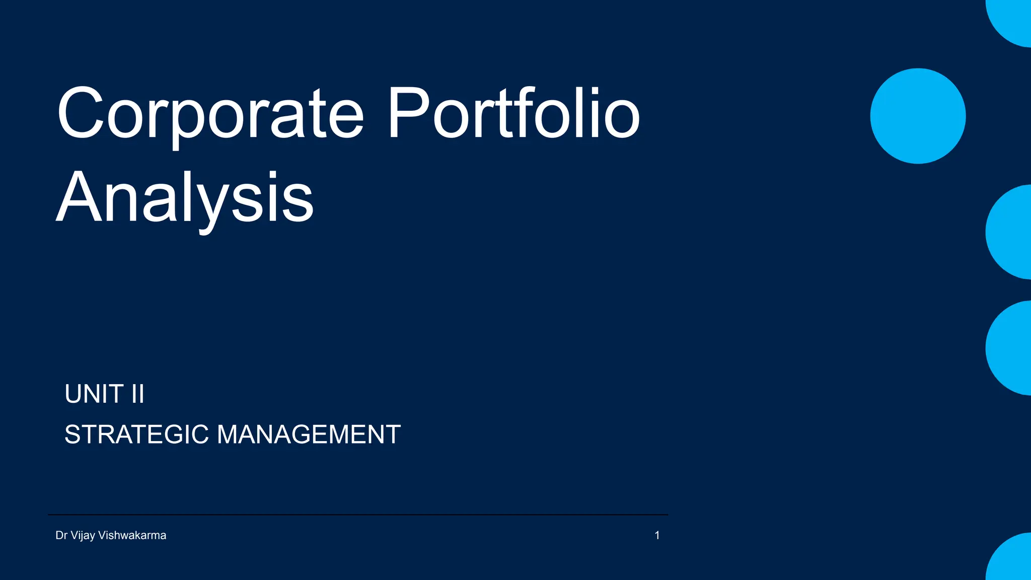 SM_UNIT II_Corporate Portfolio Analysis.pptx