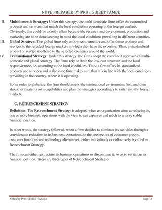 Strategic Management Unit 3 Notes Pdf