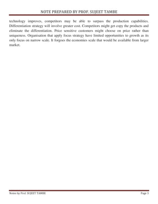 Strategic Management Unit 3 notes | PDF