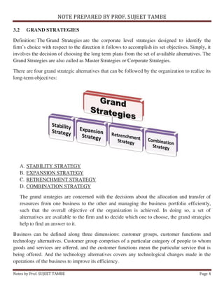Strategic Management Unit 3 notes | PDF