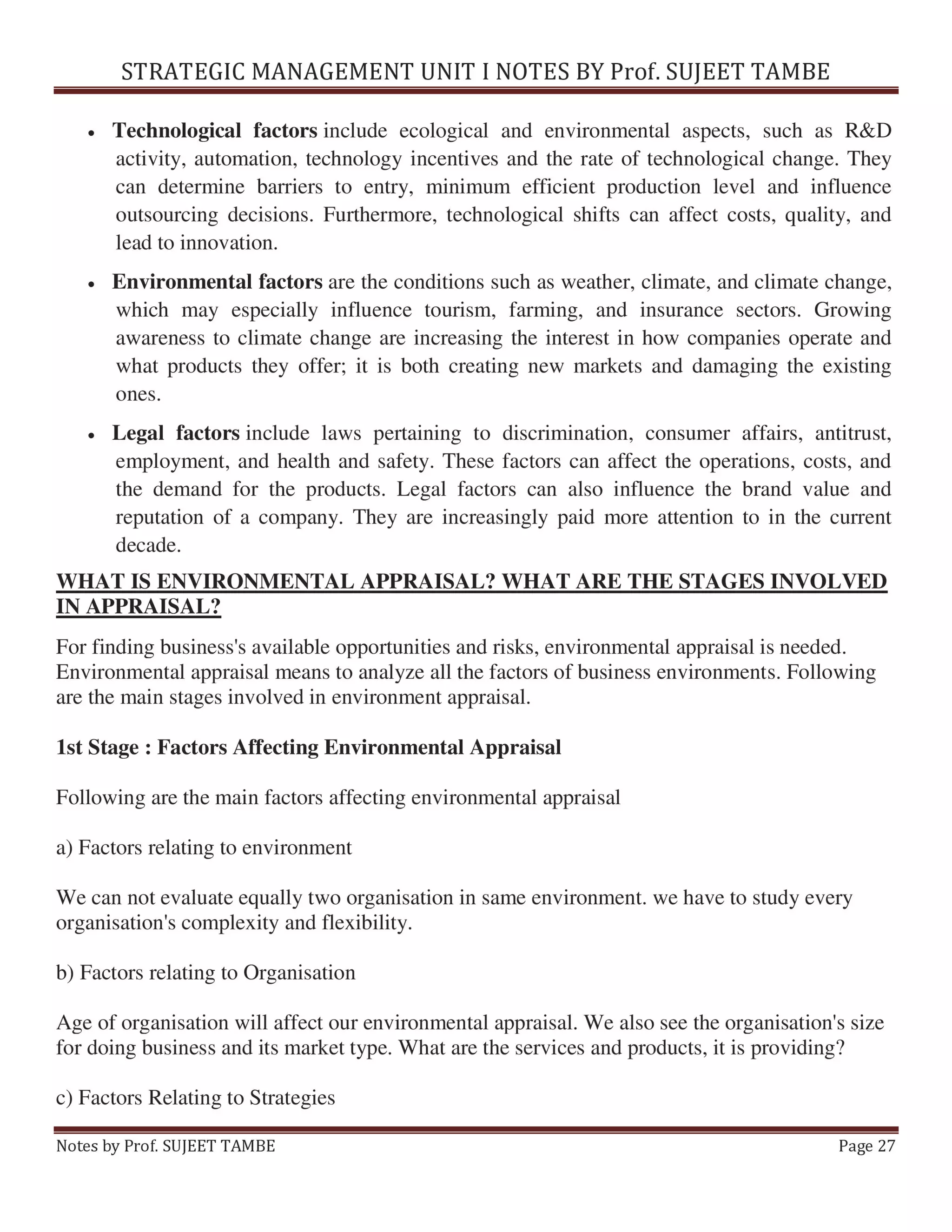 Strategic Management Unit 1 Notes Pdf