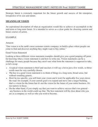 Strategic Management Unit 1 notes | PDF