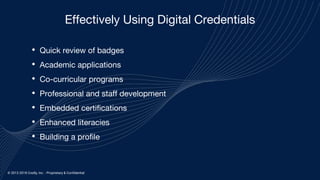 Effectively Using Digital Credentials | PPT