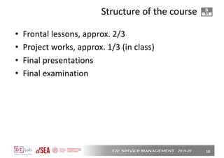 SM Class 1 - Presentation of the course | PDF