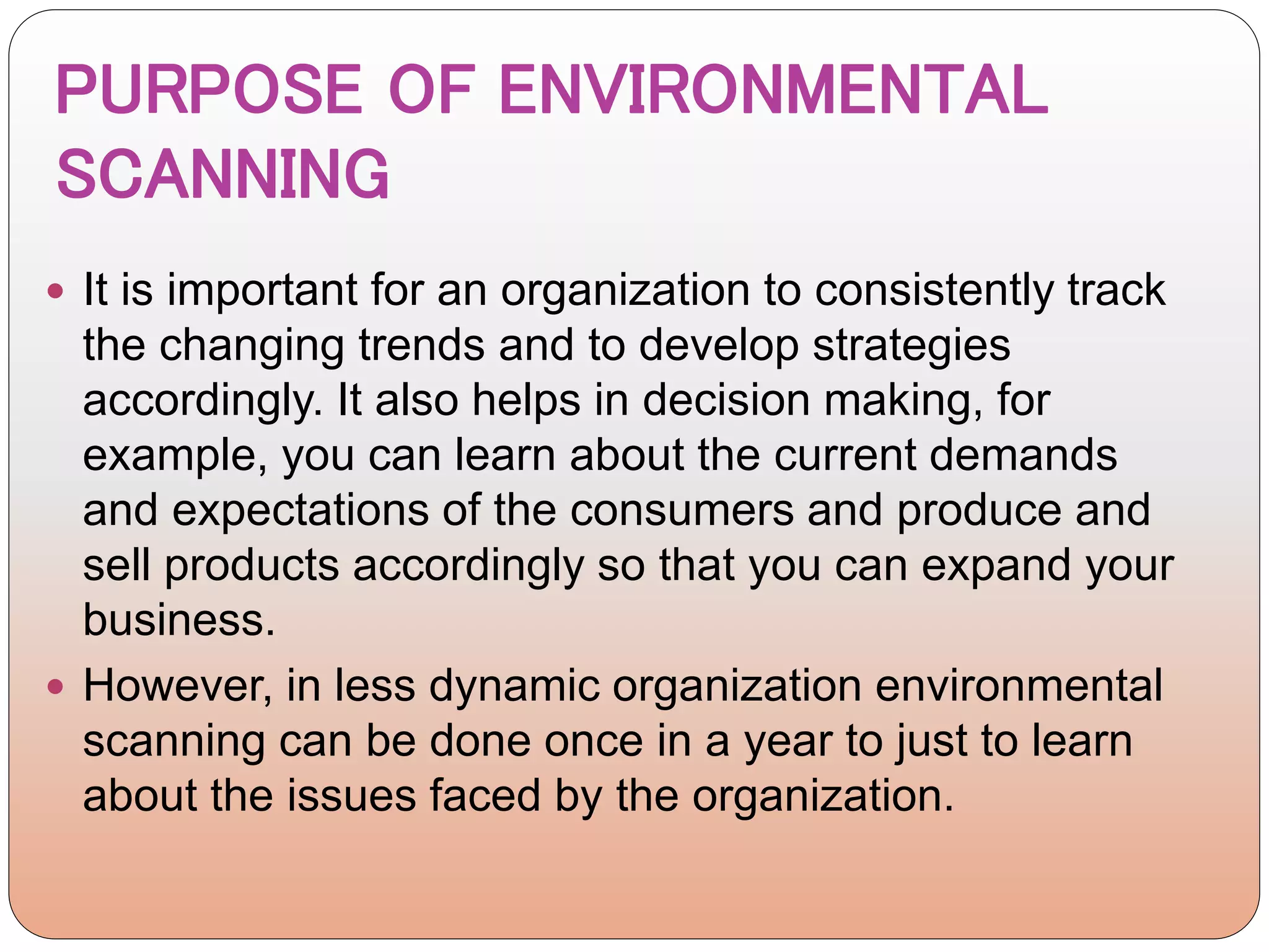 Environmental Scanning Techniques | PPTX