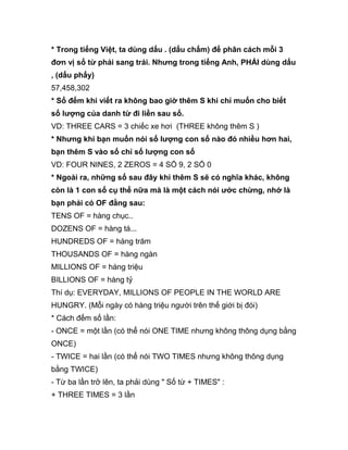 Số đếm và số thứ tự | DOC