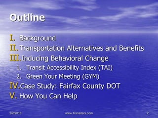 Emissions, Transportation, and Behavior | PPTX