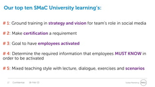 Social Media governance, tools and employee certification | PPT