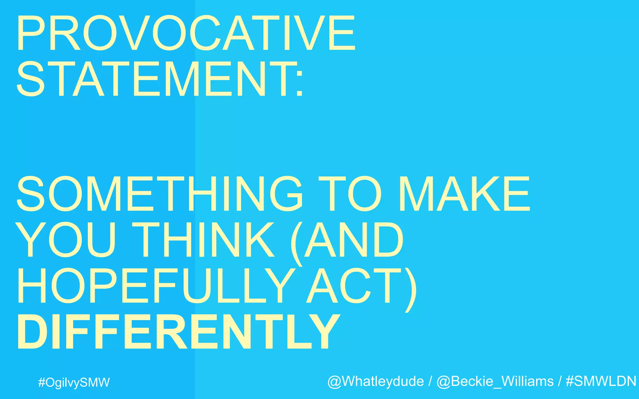 A series of provocative statements (and all the dragons that await ...