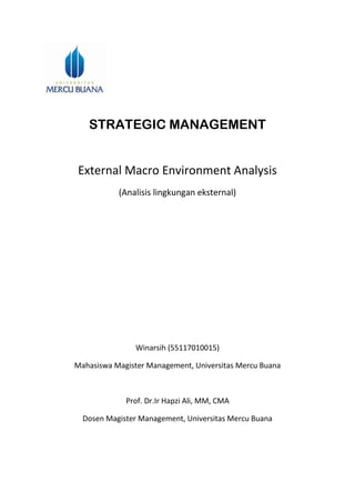 Sm,winarsih,hapzi ali,analisis lingkungan eksternal,universitas mercu ...