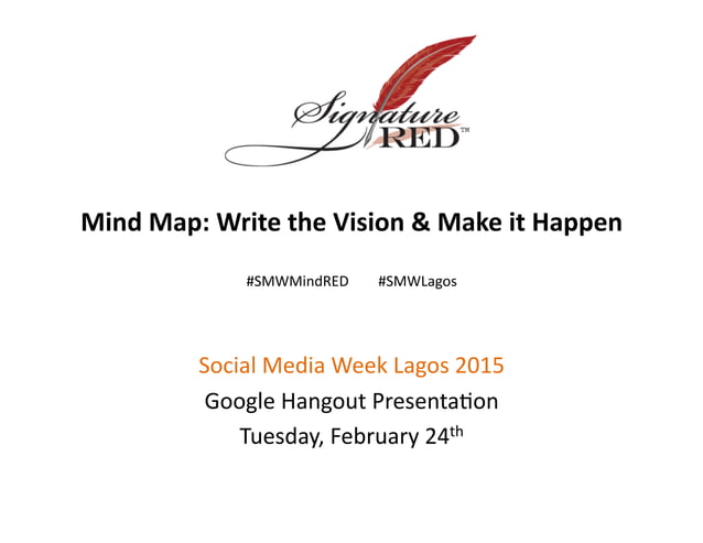 Mind Map: Write the Vision & Make it Happen | PPT