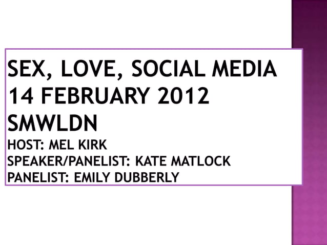 Sex Love Social Media Ppt