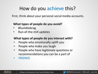 4 Ways to Humanize Your Social Media Posts | PPT