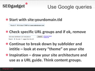 Diagnosing Website Architecture Issues - Richard Baxter SEOgadget | PPT