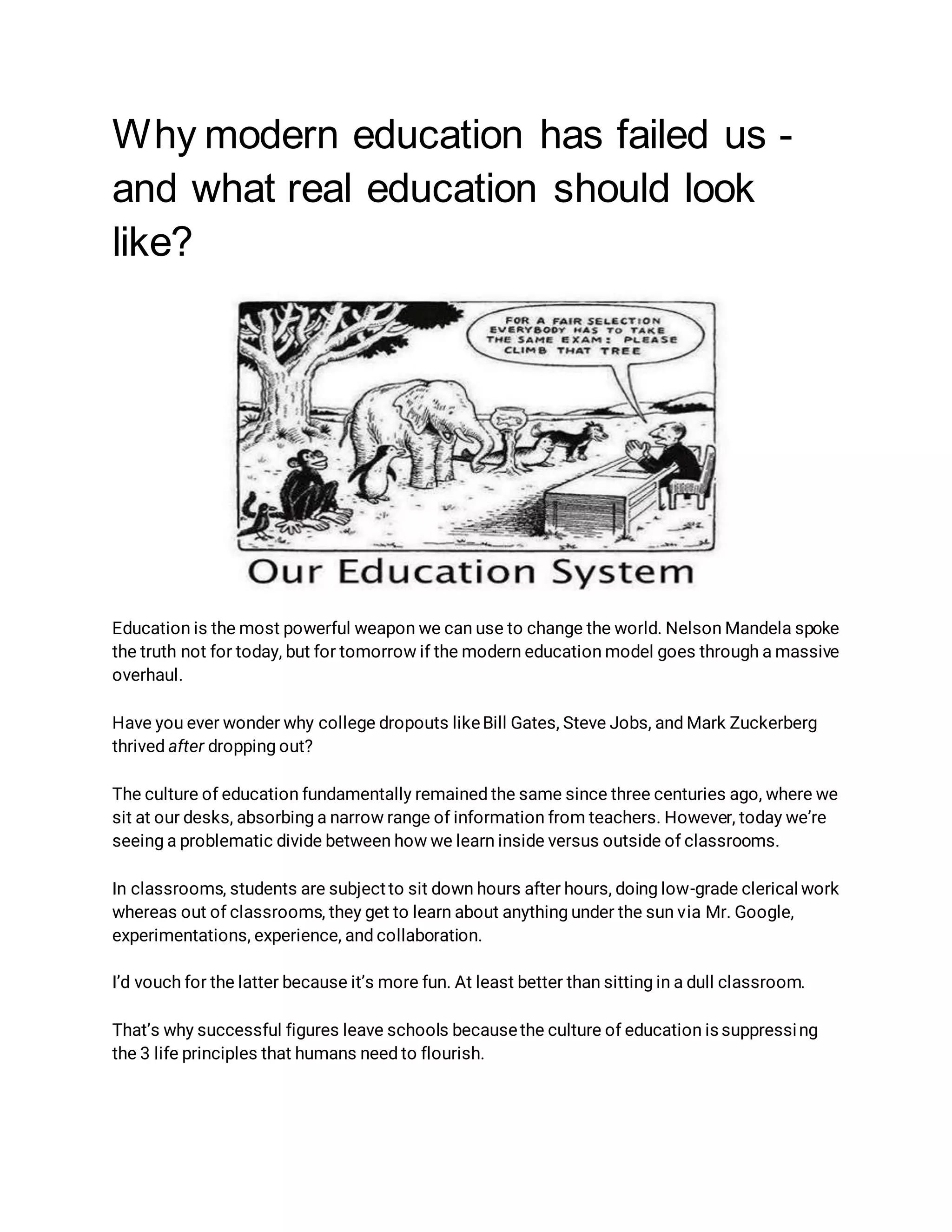 Why modern education has failed us - and what real education should ...