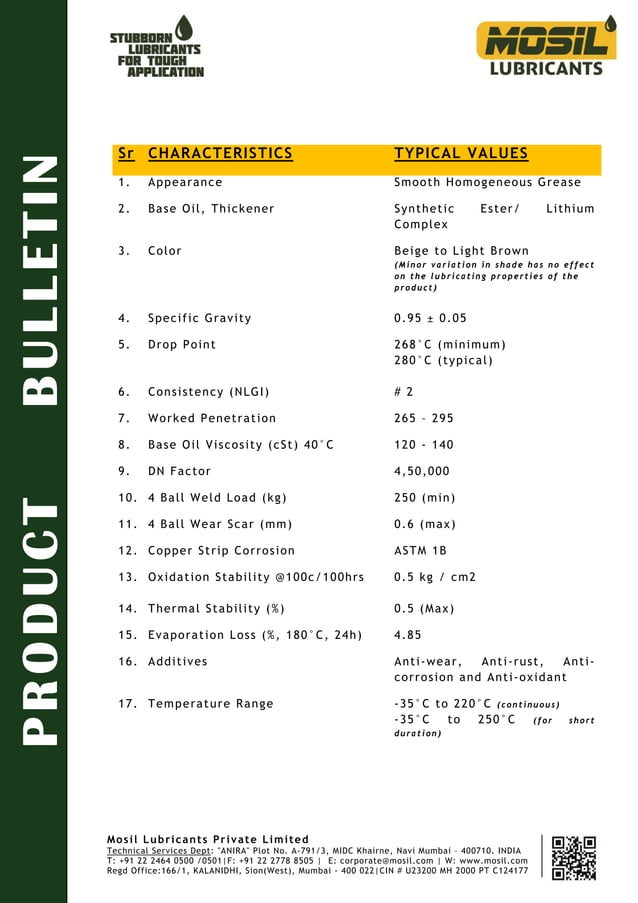 High temperature grease | PDF