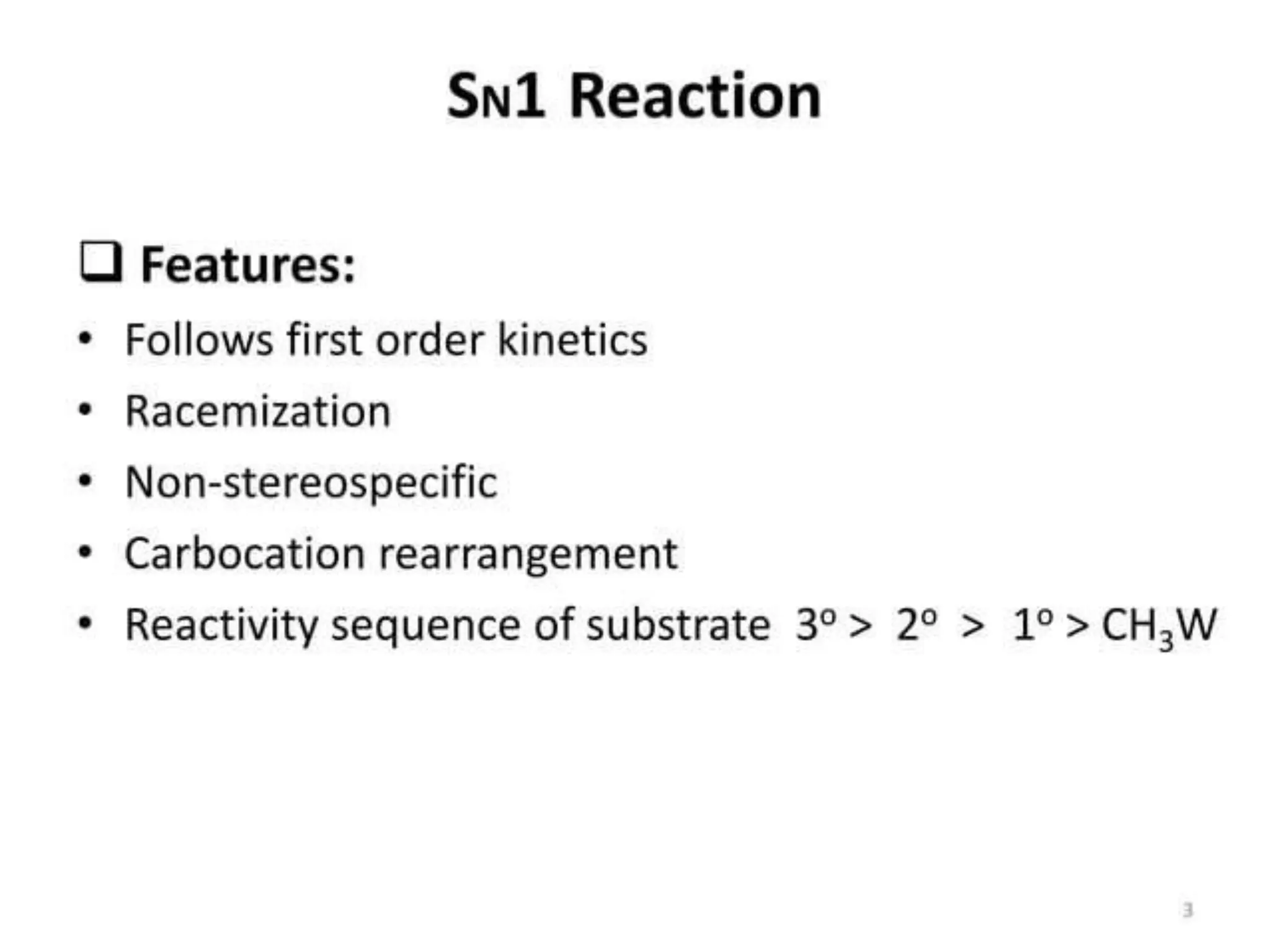 Nucleophilic Substitution Reaction SN1 reaction | PPTX