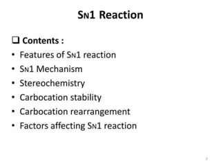 Nucleophilic Substitution Reaction SN1 reaction | PPT