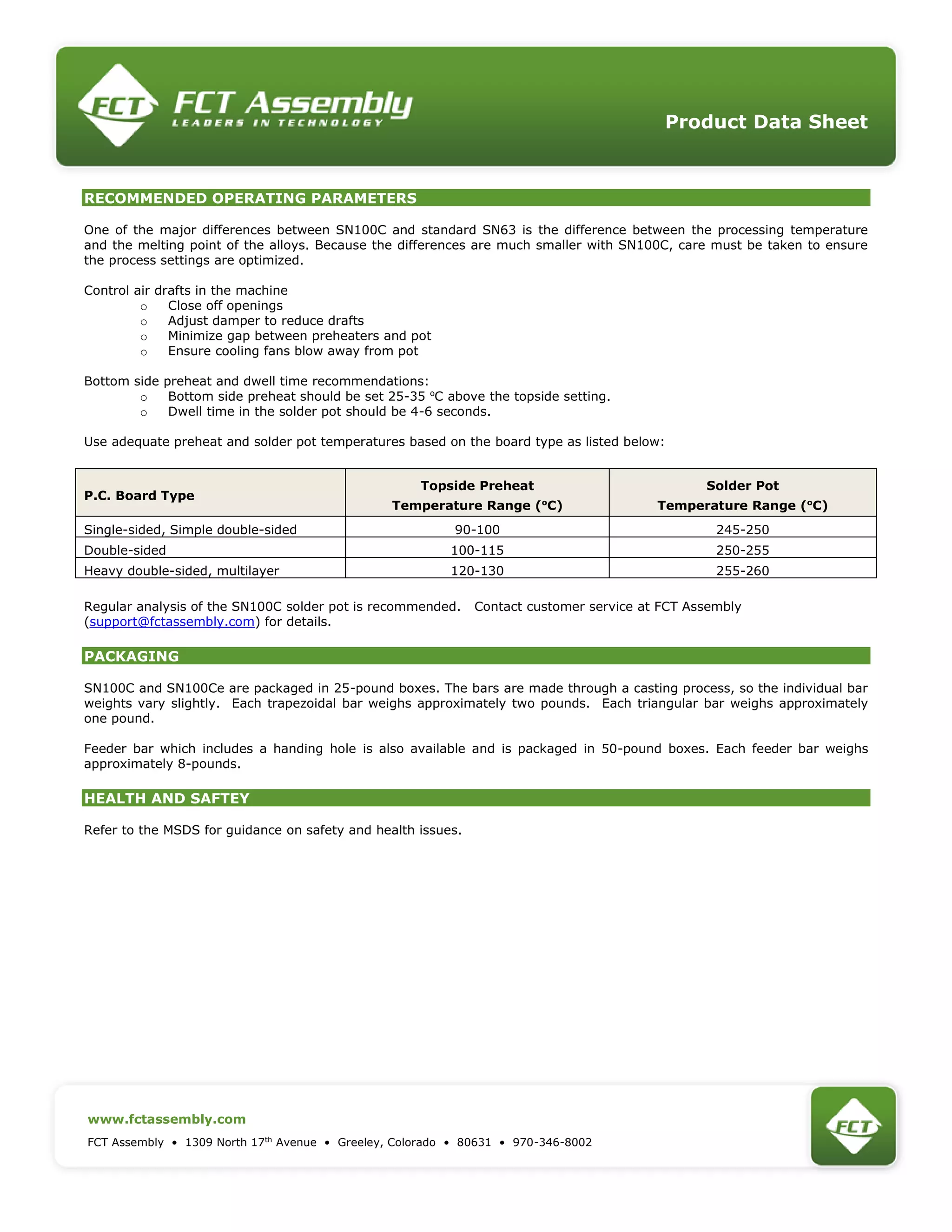 Sn100c Bar Solder | PDF
