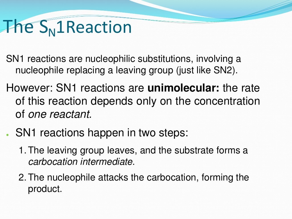 Sn1 and sn2 reaction