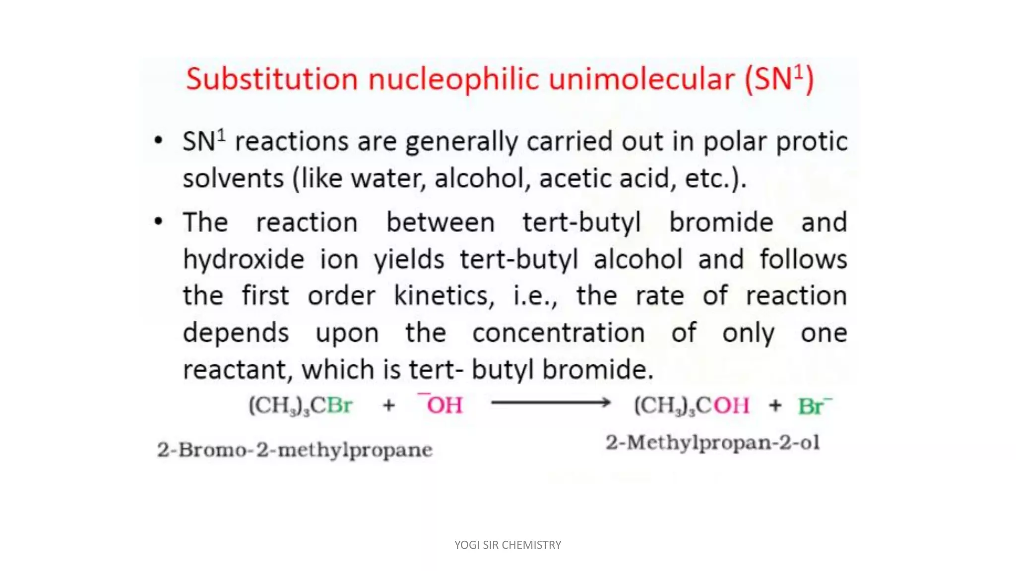 SN1 SN2 NUCLEOPHILLIC SUBSTITUTION REACTION STEREO SELECTIVE REACTIONS ...