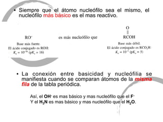 Reacciones de sustitución nucleofílica bimolecular. | PPT