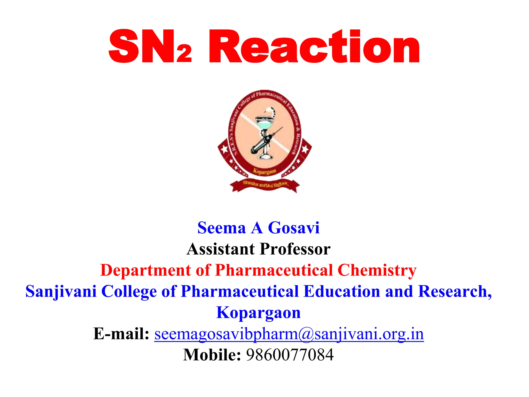 Nucleophilic Substitution Reaction SN2 reaction | PPT