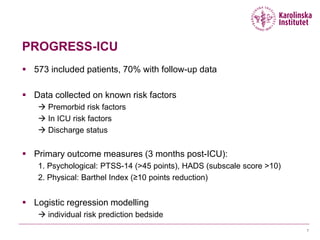 Can we identify ICU patients in need of support after ICU discharge ...
