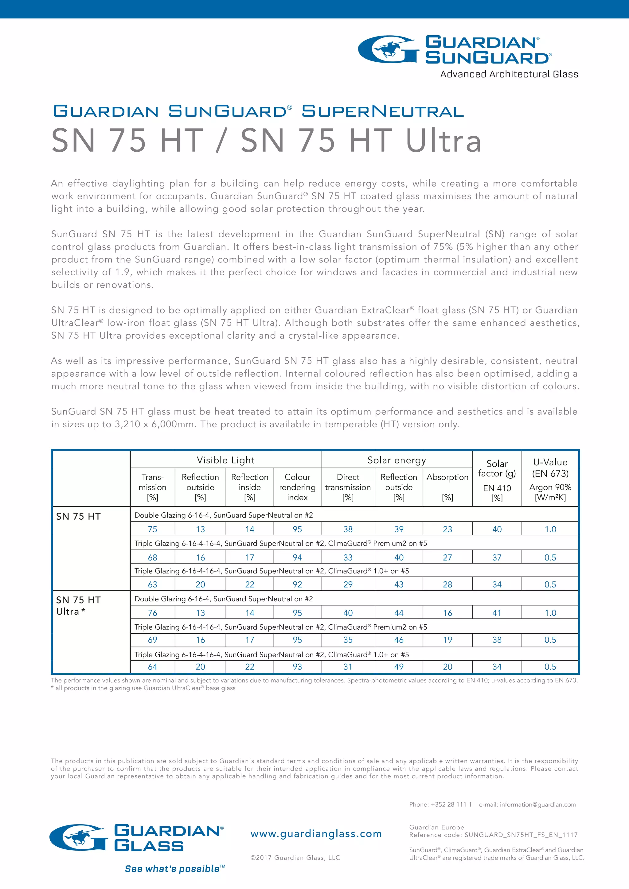 Guardian Europe SN 75 HT / SN 75 HT Ultra | PDF