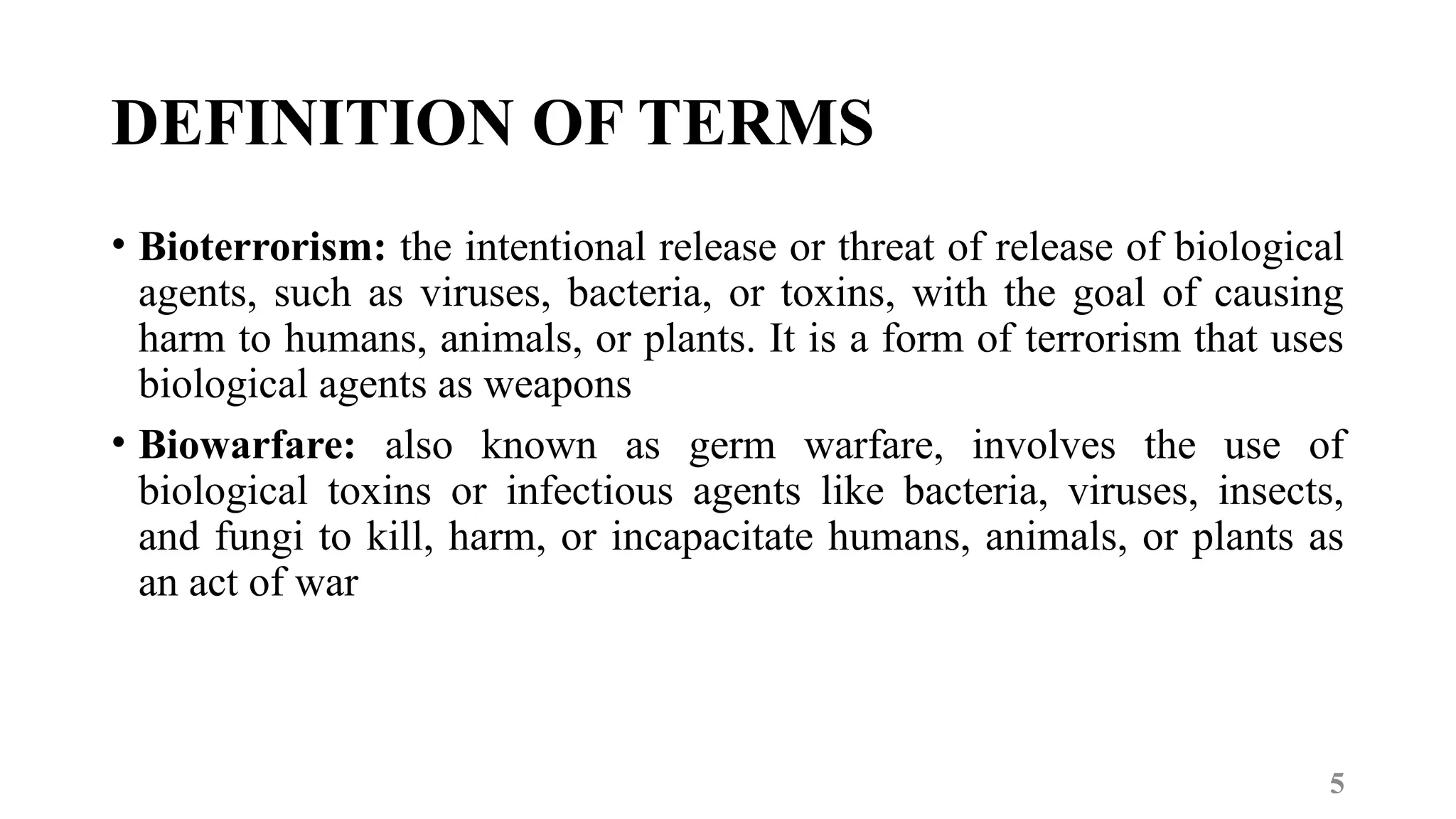 CATEGORIES OF BIOTERRORISM AGENTS....pptx