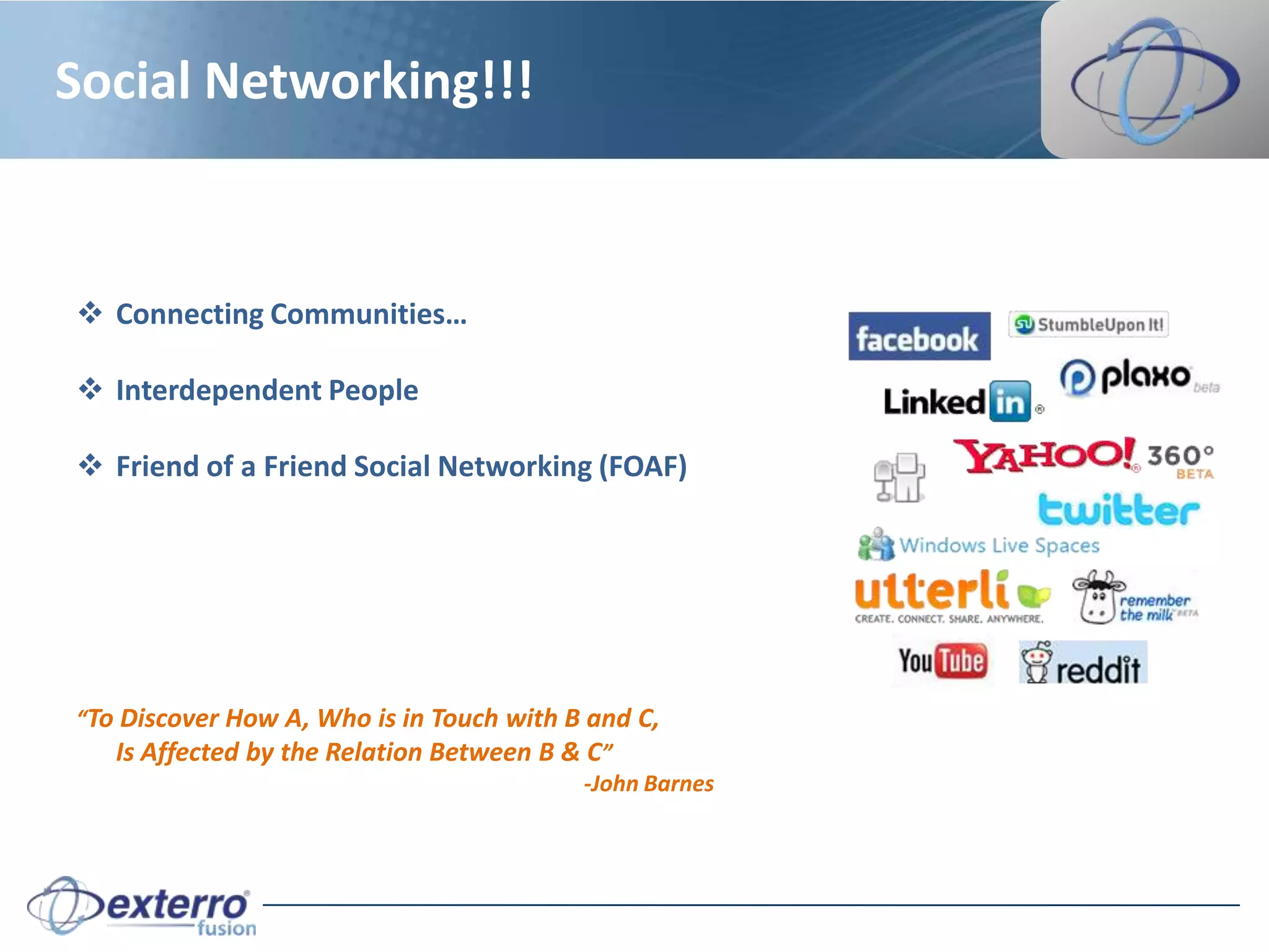 Social Networking analysis of communication patterns | PPT Social Networking analysis of communication patterns | PPT