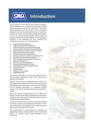 Sna Company Profile | PDF