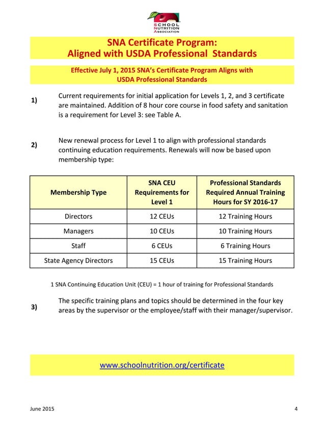 Sna certificate guidejune2015a | PDF